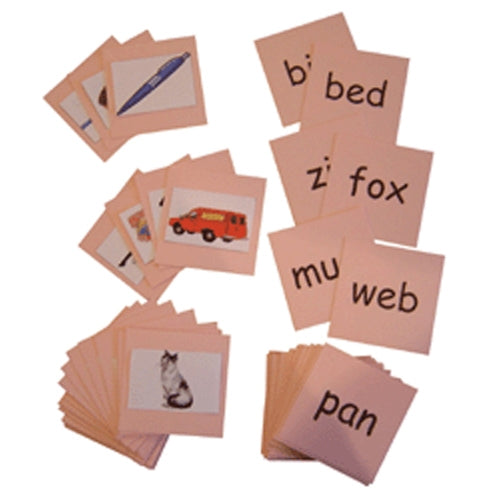 Montessori Pink and Blue Phonics Reading Cards – Absorbent Minds Montessori